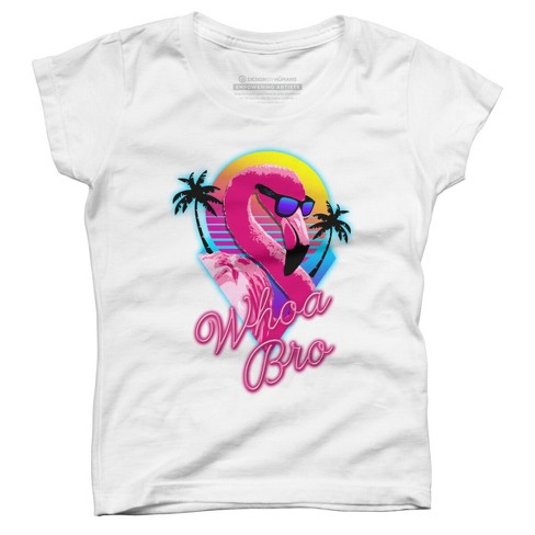 Girl's Design By Humans Whoa Bro By Tararisingnc T-shirt - White - X ...