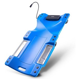 VEVOR 40 in Mechanic Creeper with LED Light, Low Profile Plastic Garage ...