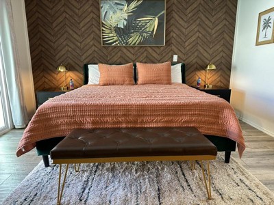 Full/queen Lofty Velvet Quilt Purple - Threshold™: Oeko-tex Certified ...