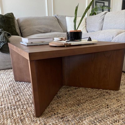 River Heights Square Wooden Coffee Table Black - Threshold™ Designed ...