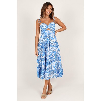 Petal And Pup Womens Rose Midi Dress - Blue/white Xs : Target