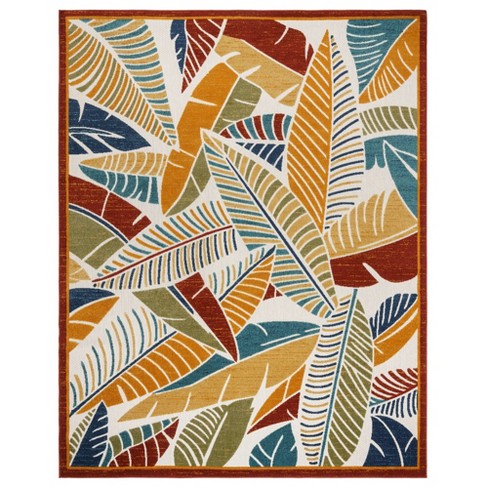 Gertmenian 9'x13' Fosel Lagos Woven Indoor/outdoor Accent Rug: Uv ...