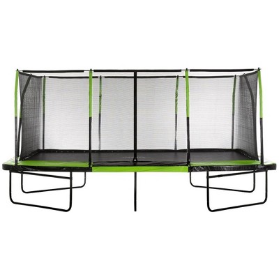 Machrus Moxie 8 X 12 Ft Rectangular Outdoor Trampoline Set With Premium ...