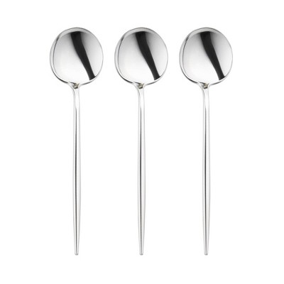 Smarty Had A Party Shiny Metallic Silver Hammered Plastic Spoons (1000 ...