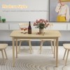 Costway 48'' Wooden Dining Table Rectangular Farmhouse Kitchen With ...