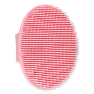 Unique Bargains Shower Silicone 2 In 1 Body Scrubber 1 Pc Black : Target