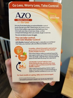 Azo Bladder Control With Go-less, Helps Reduce Occasional Urgency ...