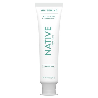 Native Premium Whitening Wild Mint & Peppermint Oil Fluoride Free ...