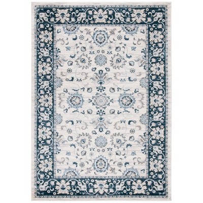 Isabella Isa940 Power Loomed Accent Rug - Cream/navy - 2'2"x5 ...