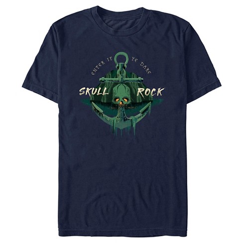 Men's Peter Pan & Wendy Skull Rock Enter If Ye Dare T-shirt - Navy Blue ...