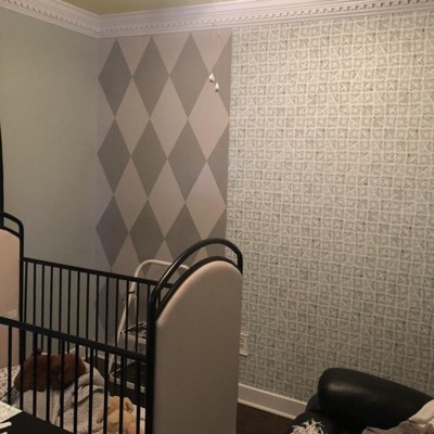 Block Print Tile Wallpaper Sage - Threshold™ : Target