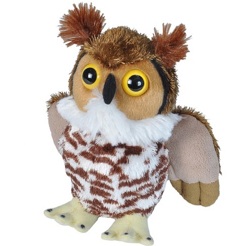 Wild Republic Hug'ems Great Horned Owl Stuffed Animal, 7 Inches : Target