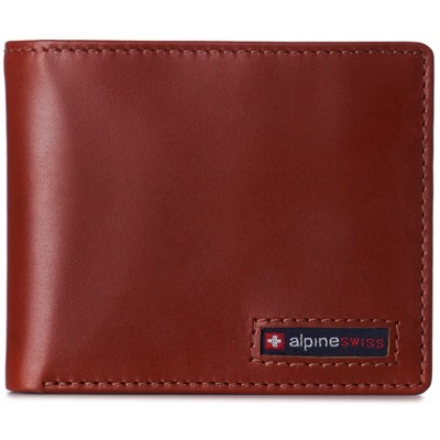 Alpine Swiss Nolan Mens Rfid Protected Bifold Wallet Genuine Leather ...