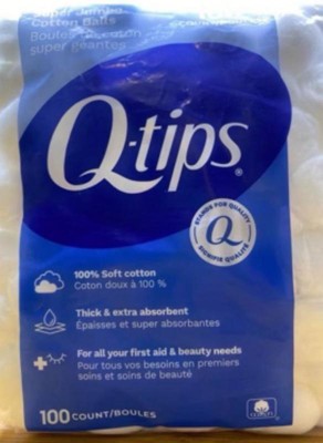 Q-tips Cotton Balls Super - Jumbo - 100ct : Target
