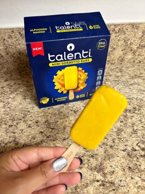 Talenti Alphonso Mango Frozen Mini Sorbetto Bars - 6pk/11.1 Fl Oz : Target