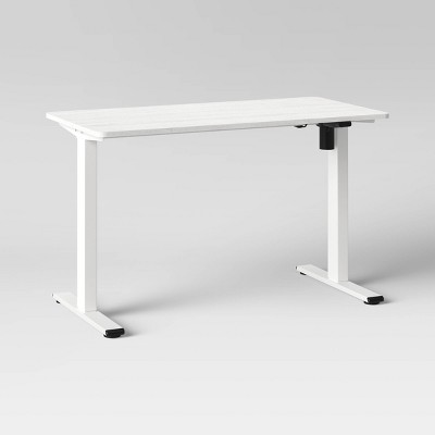 Loring Electric Height Adjustable Standing Desk Powdered White ...