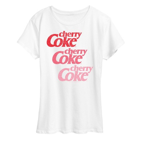 Women's Coca-cola Cherry Coke Ombre Logo Short Sleeve Graphic T-shirt ...