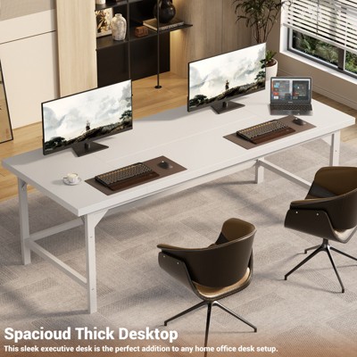 Tribesigns 78.74 Inch Two Person Desk, Extra Long Double Computer Desk ...