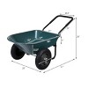 Costway 2 Tire Wheelbarrow Cart Heavy-duty Dolly Utility Cart Green ...