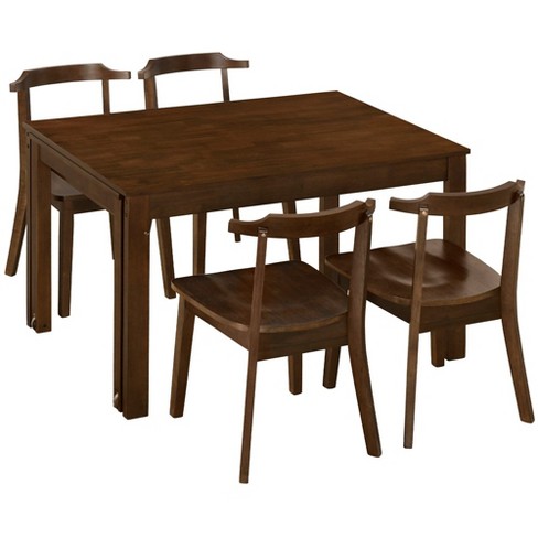 5 Piece Dining Table Set, 65" Extendable Kitchen Table Set For 4-6 ...