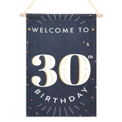 Sparkle And Bash Custom Welcome To 30th Birthday Sign With Sticker For ...