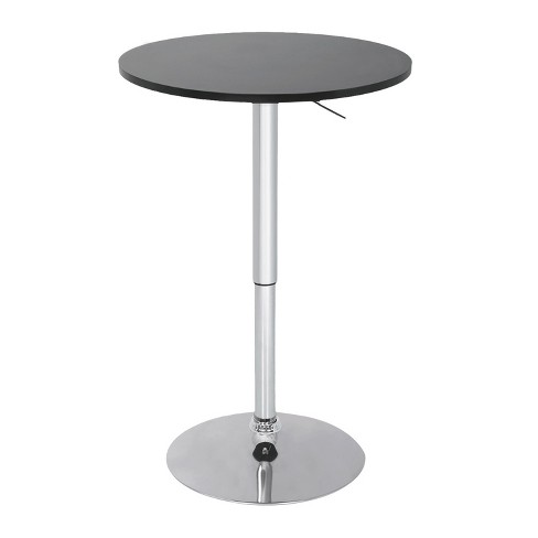 Fdw Bar Table Pub Table Counter Table With Sleek Chrome Base And Black ...