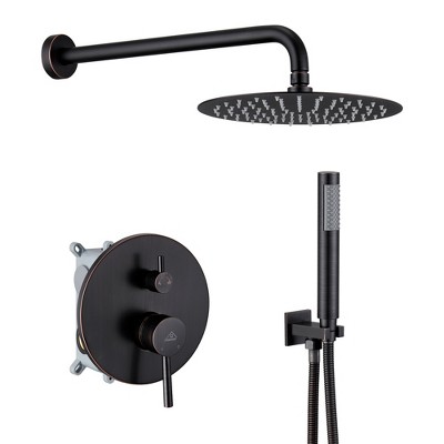 Casainc 1-spray Patterns 10 In. Wall Mount Dual Shower Heads : Target