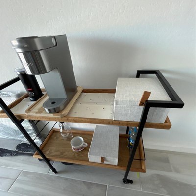 Gerard Industrial Wooden Bar Cart - Christopher Knight Home : Target