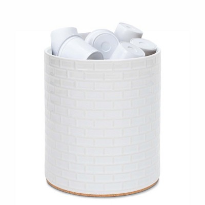 Elanze Designs Embossed Subway Tile Ceramic Stoneware Cork Bottom ...