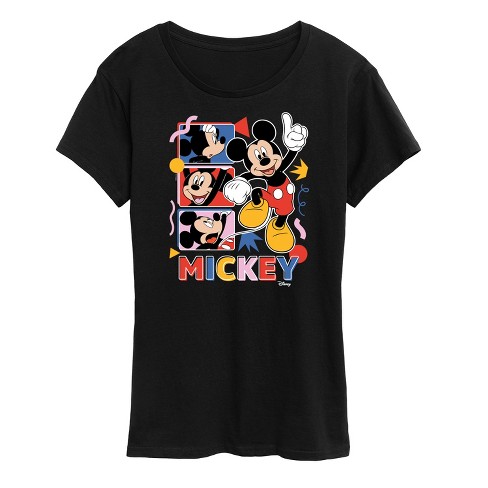 Women's - Disney - Mickey Tribute Panels Short Sleeve Graphic T-shirt ...