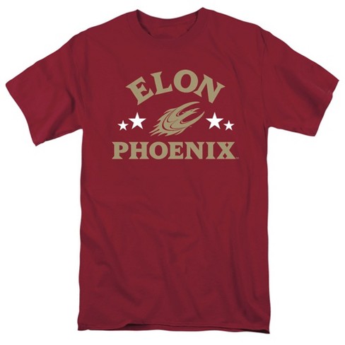 Elon University Official Phoenix Adult T Shirt, Garnet, Small : Target