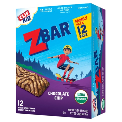 Clif Kid Zbar Organic Chocolate Chip Energy Bars- 12ct : Target