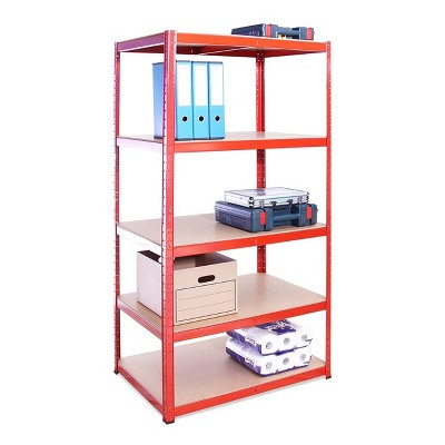 G-rack Garage Shelving Units For Storage -1 Bay - Red - 5 Tier - 3000lb ...