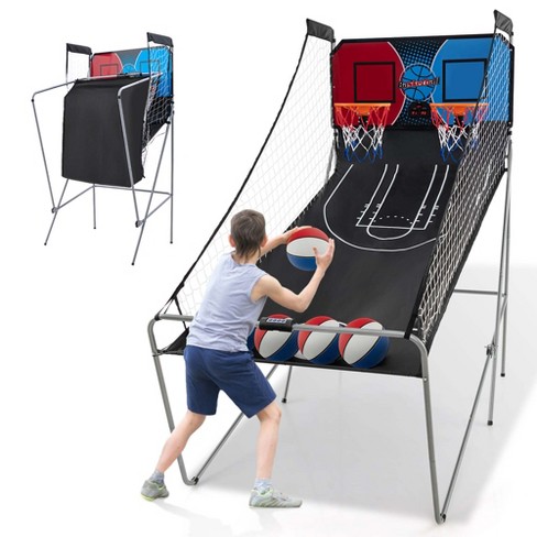 Costway Dual Shot Basketball Arcade Game With 8 Game Modes Arcade Sound ...