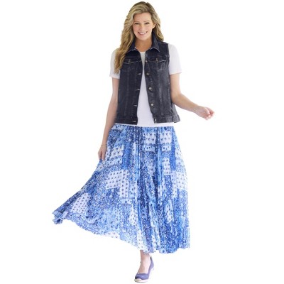 Woman Within Women's Plus Size Stretch Denim Vest - 12 W, Indigo Wash ...