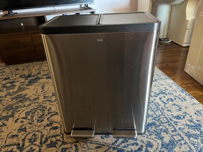 Eko 30l+30l Stainless Steel Essential Plus Recycler Step Trash Can : Target