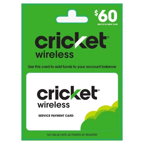 Cricket Wireless Prepaid $60 Refill Card (email Delivery) : Target