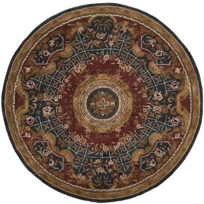 Classic Cl304 Hand Tufted Area Rug - Assorted - 8' Round - Safavieh ...