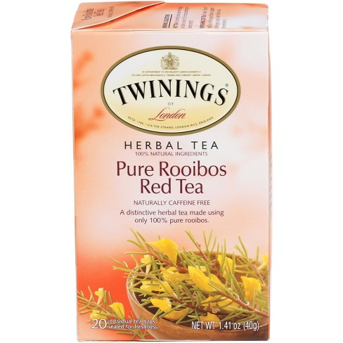 Twinings Pure Rooibos Red Tea Herbal Tea - Case Of 6 - 20 Bags : Target