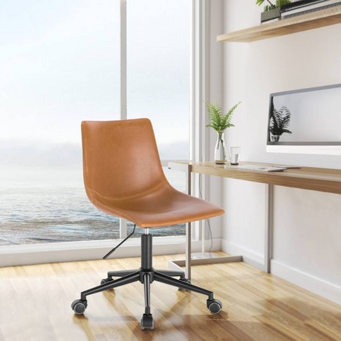 Poly & Bark Paxton Task/office Desk Chair Tan: Armless Swivel ...