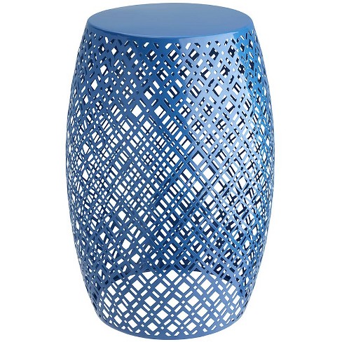 The Lakeside Collection Metal Barrel Stool - Blue : Target