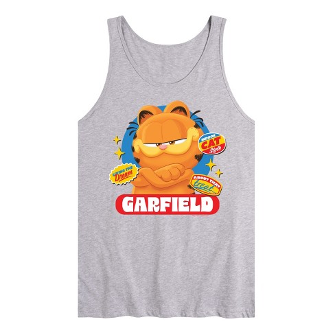 Men's Garfield Garfield Stickers Graphic Tank Top - Athletic Heather ...