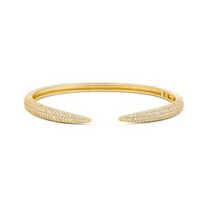 SHYMI Pavé Claw Cuff Bangle — 18K Gold-Filled, Cubic Zirconia, Day to ...