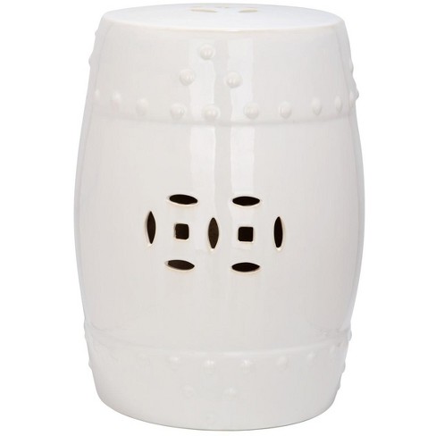 Modern Ming Ceramic Garden Stool - Cream - Safavieh. : Target