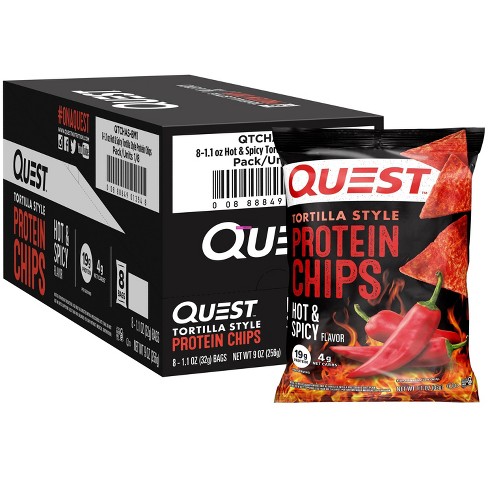 Quest Nutrition Hot & Spicy Tortilla Chips - 1.1oz/8ct : Target