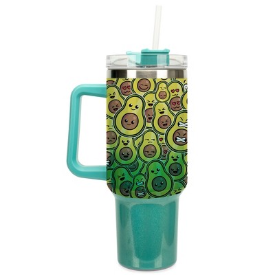 100 North Avocado Emoji Collage Smiley Face 40 Oz. Stainless Steel ...