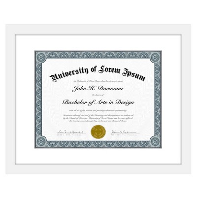 Americanflat Diploma Frame - 11" X 14" With 8.5" X 11" Mat For Diploma ...