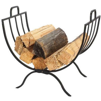 Sunnydaze Small Powder-coated Steel Outdoor Firewood Log Rack - 30 ...