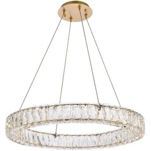 Elegant Lighting Monroe 1 - Light Pendant In Gold : Target