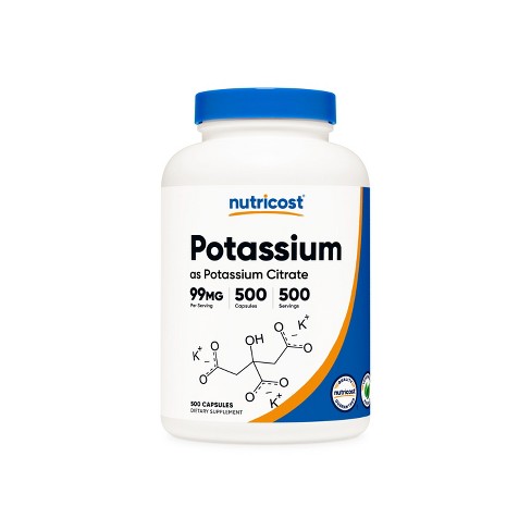 Nutricost Potassium Citrate Capsules (99 Mg) (500 Capsules) : Target